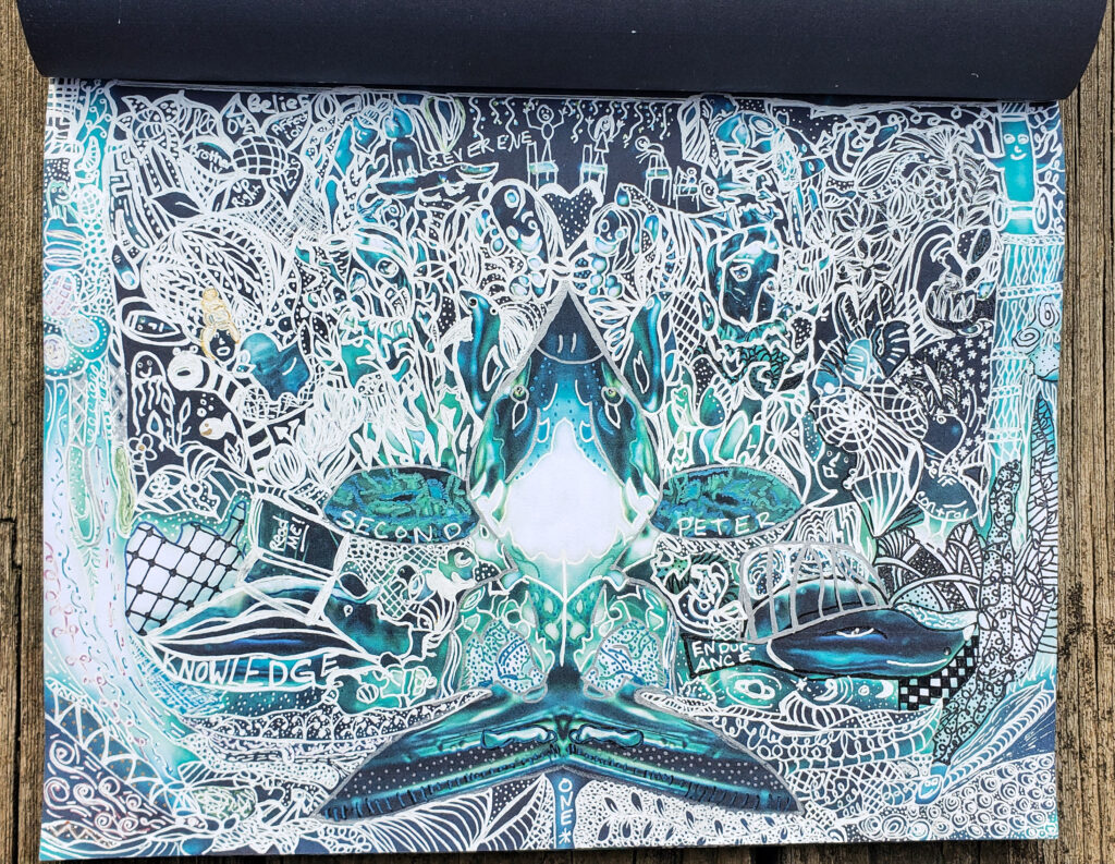 The Real Photo Reverse Coloring Book & Art Journal: Aqua Series ...